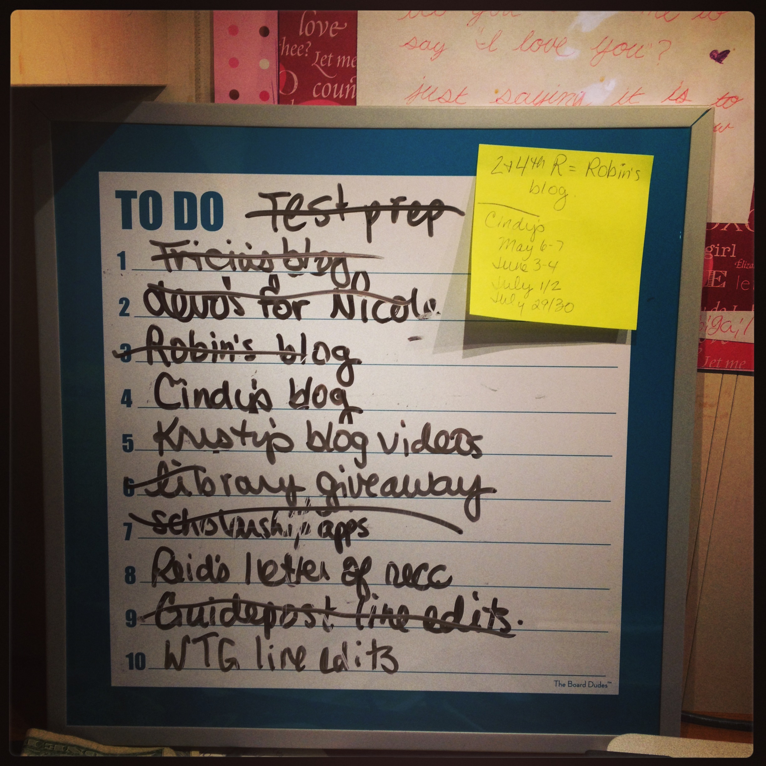 Words, grace, to-do lists